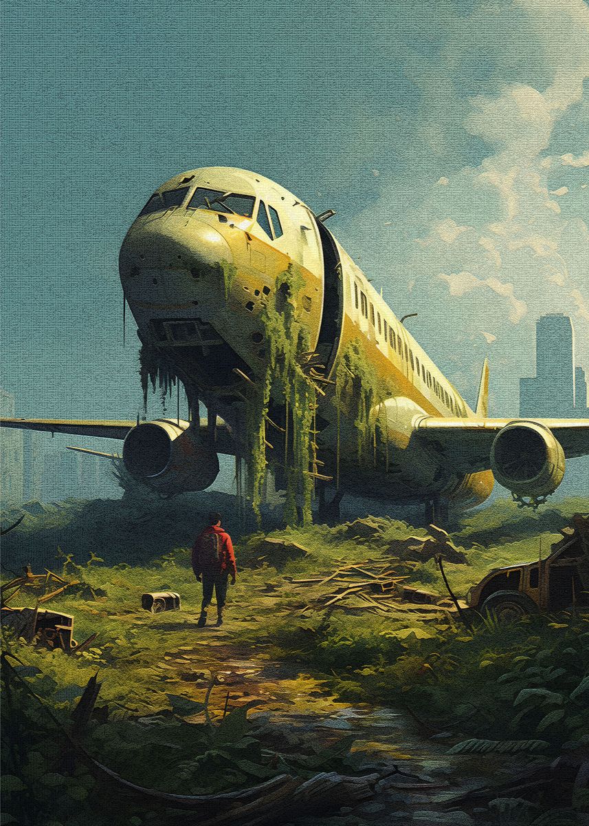 'Last flight' Poster, picture, metal print, paint by EKIM | Displate