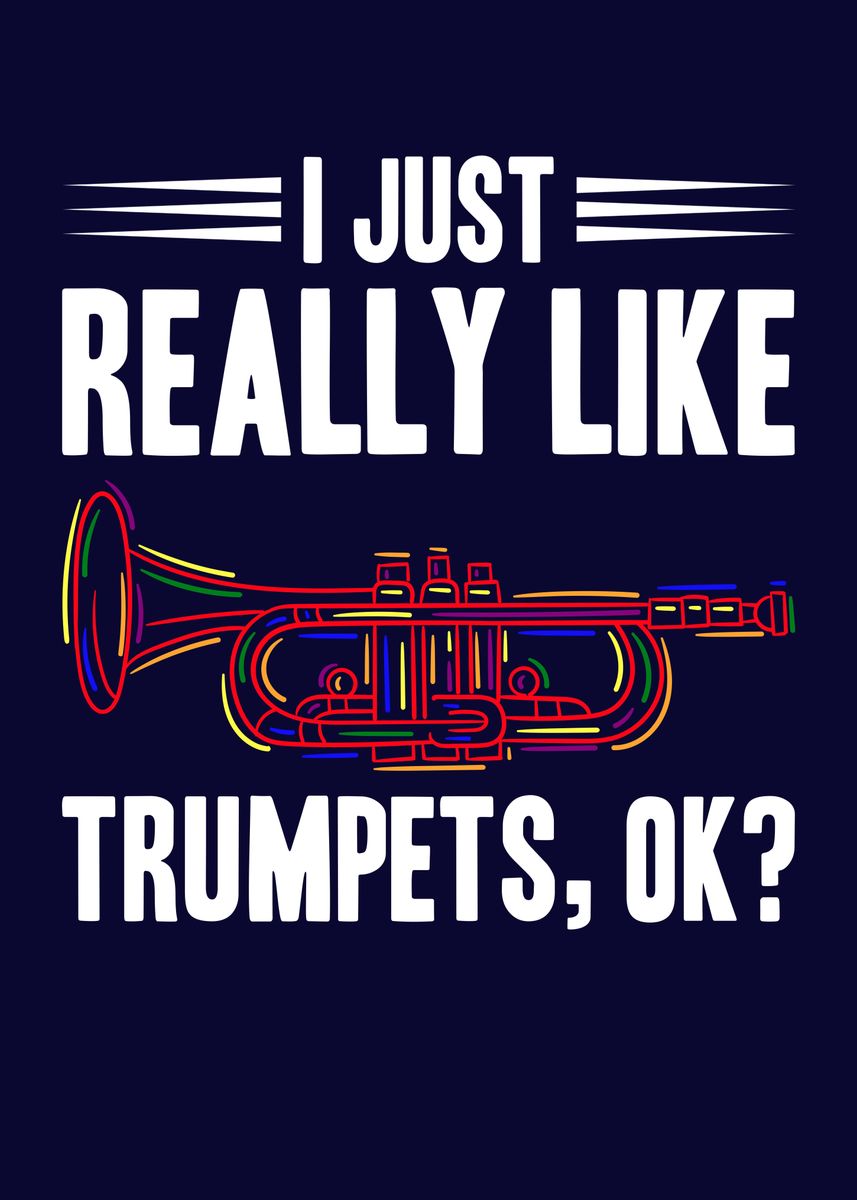 'Funny Trumpet' Poster, picture, metal print, paint by MzumO | Displate