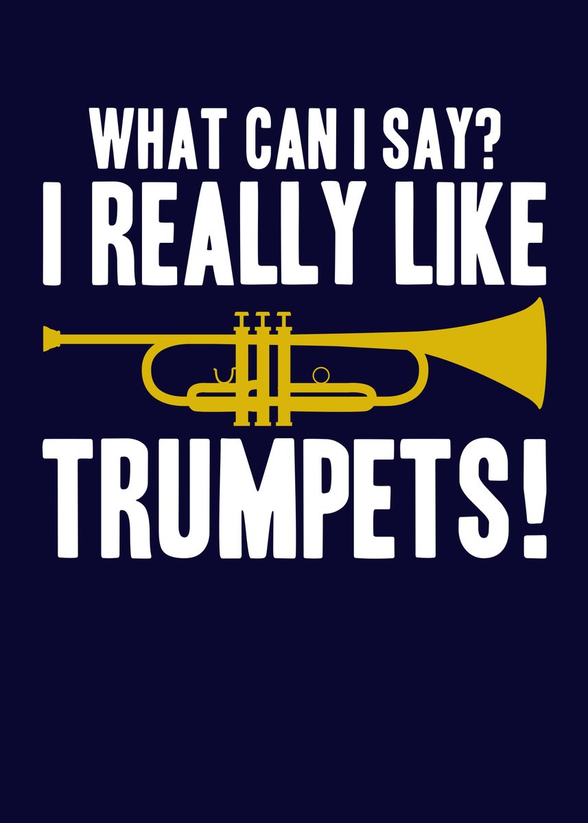 'Funny Trumpet' Poster, picture, metal print, paint by MzumO | Displate