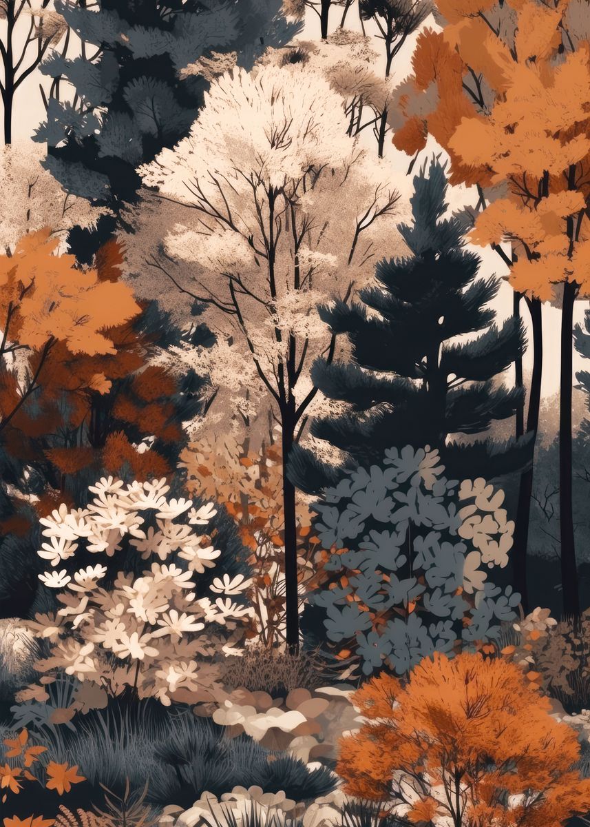 'Forest fire' Poster, picture, metal print, paint by JBJart Justyna ...