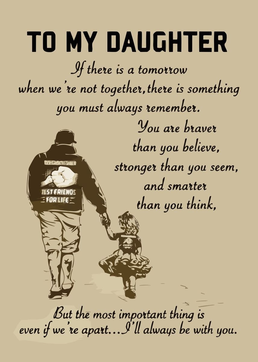 'To My Daughter Gift' Poster, picture, metal print, paint by Obie ...