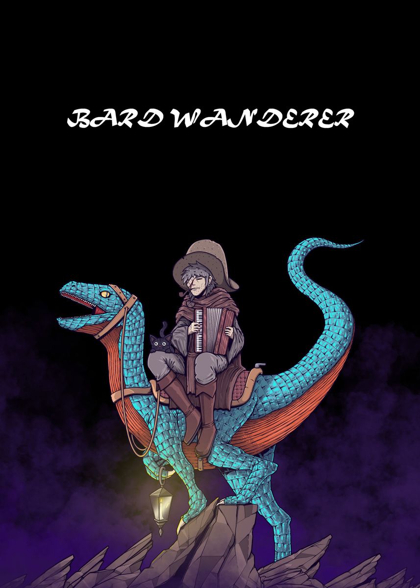 'Bard Wanderer' Poster, picture, metal print, paint by Mohammad Toha ...
