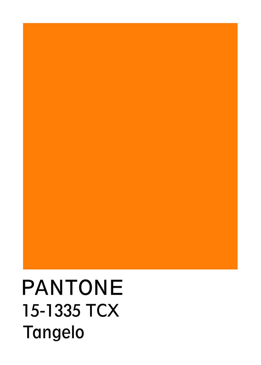 'Pantone Color Tangelo' Poster, picture, metal print, paint by ZnF ...