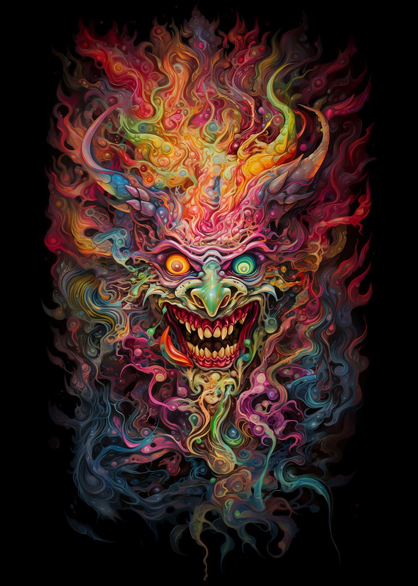'Marchosias demon chaotic' Poster, picture, metal print, paint by ...