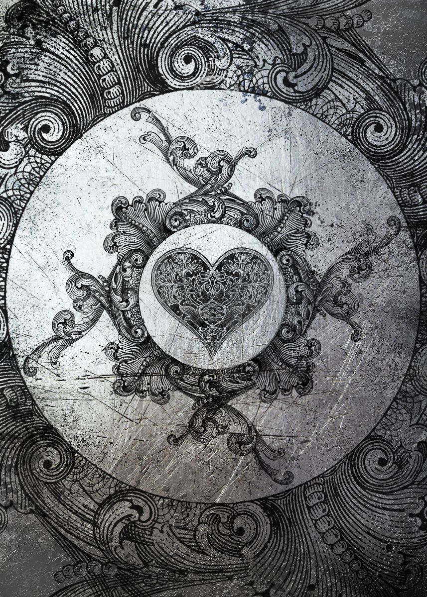 'Infinity Mirror Heart ' Poster, picture, metal print, paint by Zeb ...