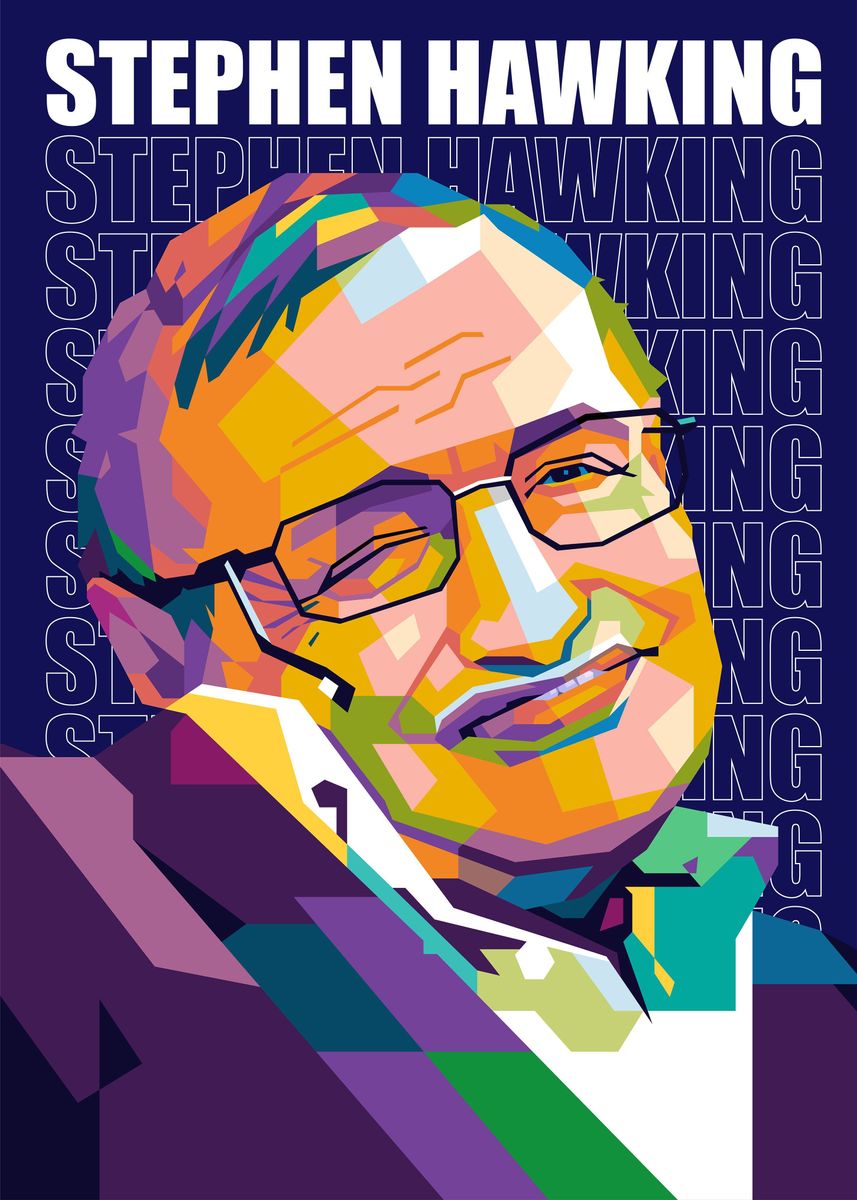 'Stephen Hawking' Poster, picture, metal print, paint by Robert Monroy ...