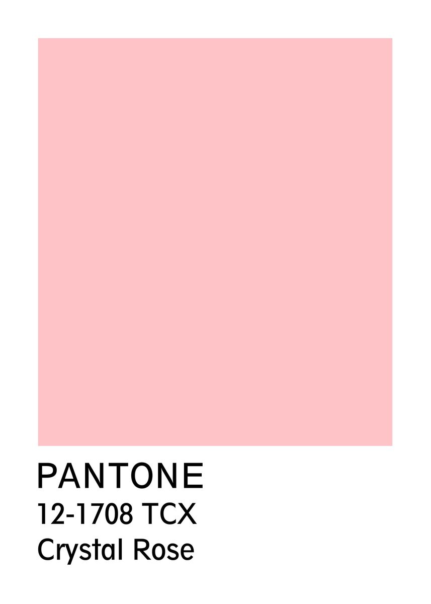 'Pantone Cristal Rose' Poster, picture, metal print, paint by ZnF ...