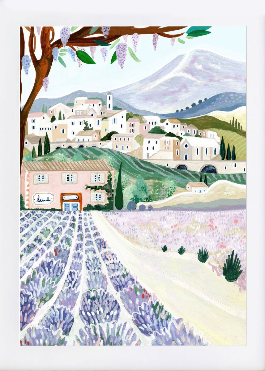'Provence Art Print France' Poster, picture, metal print, paint by ...