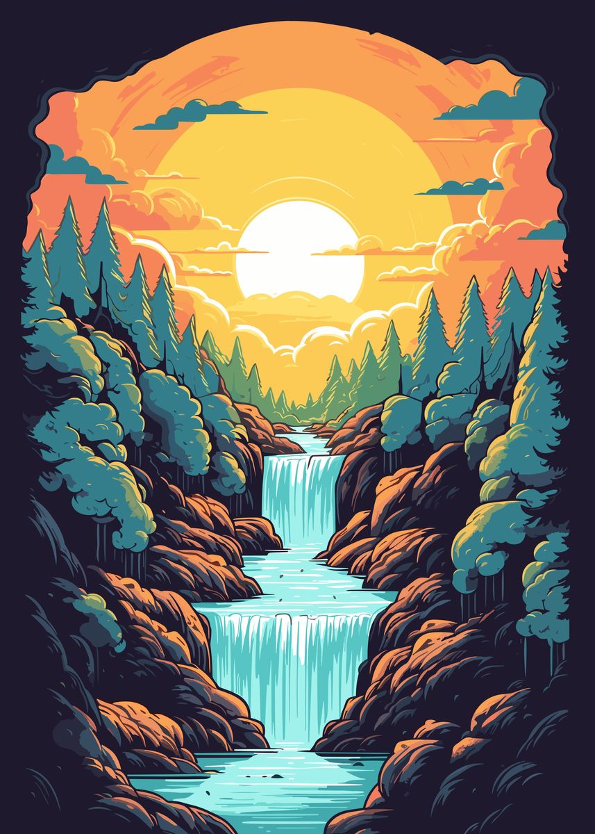 'Nature Landscape' Poster by Inspirates Studio | Displate