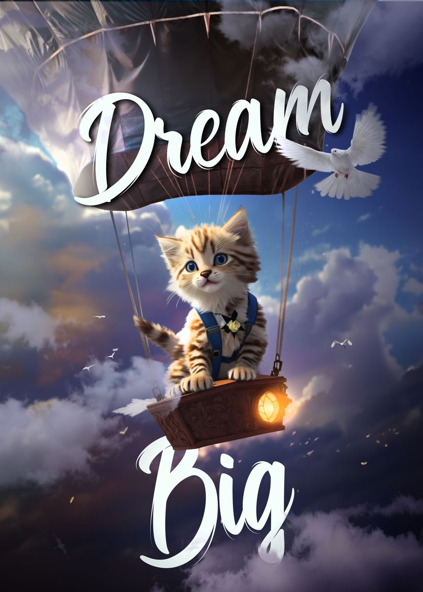 'Skyward Dreams' Poster, picture, metal print, paint by Bruno Macedo | Displate