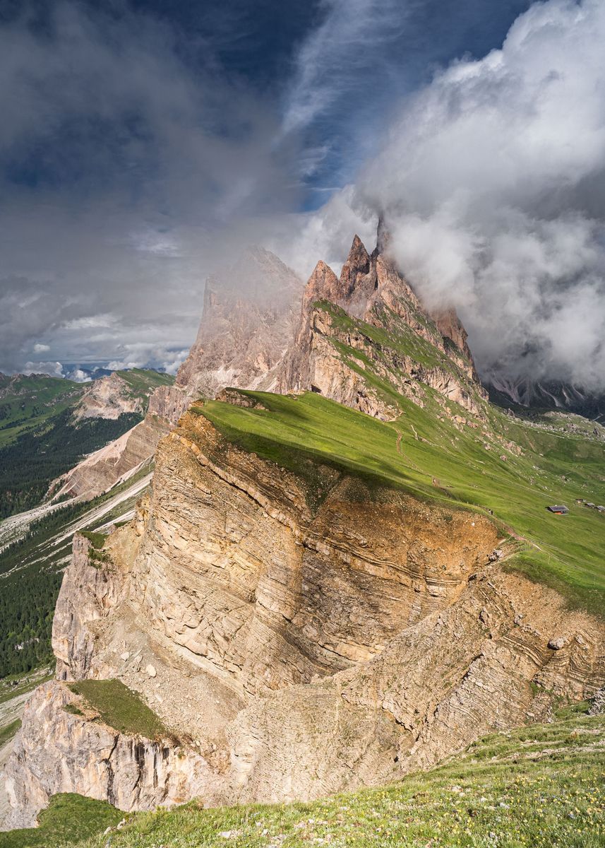 'Seceda Ridgeline' Poster, picture, metal print, paint by Matt Cool ...