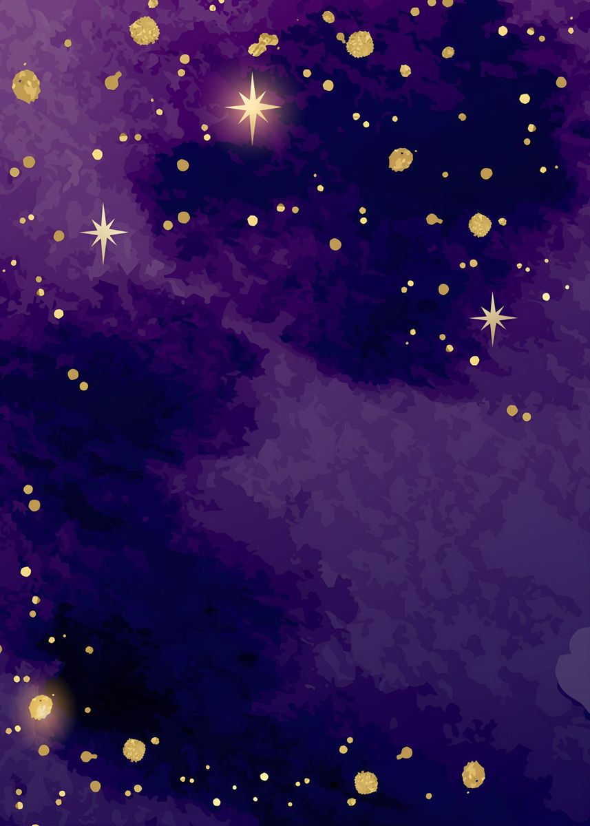 'Starry Night Watercolor' Poster by Yudha Anggara | Displate