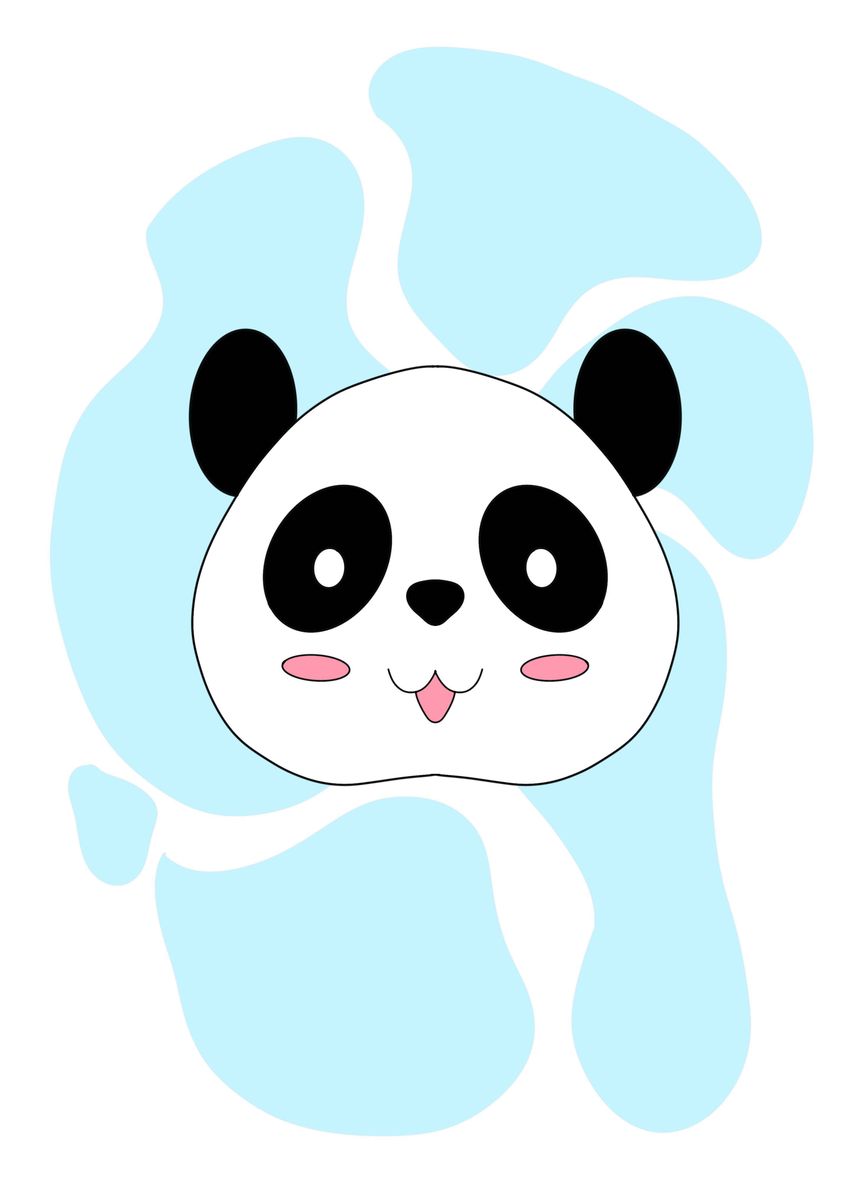 'Panda kids poster' Poster, picture, metal print, paint by Anam Hanif ...