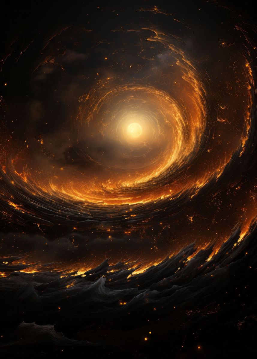 'Cosmic Abyss Black Hole' Poster by Salvatore Vitali | Displate
