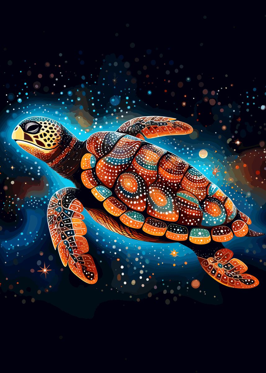 'Dot Art Turtle' Poster, picture, metal print, paint by Wall Art ...
