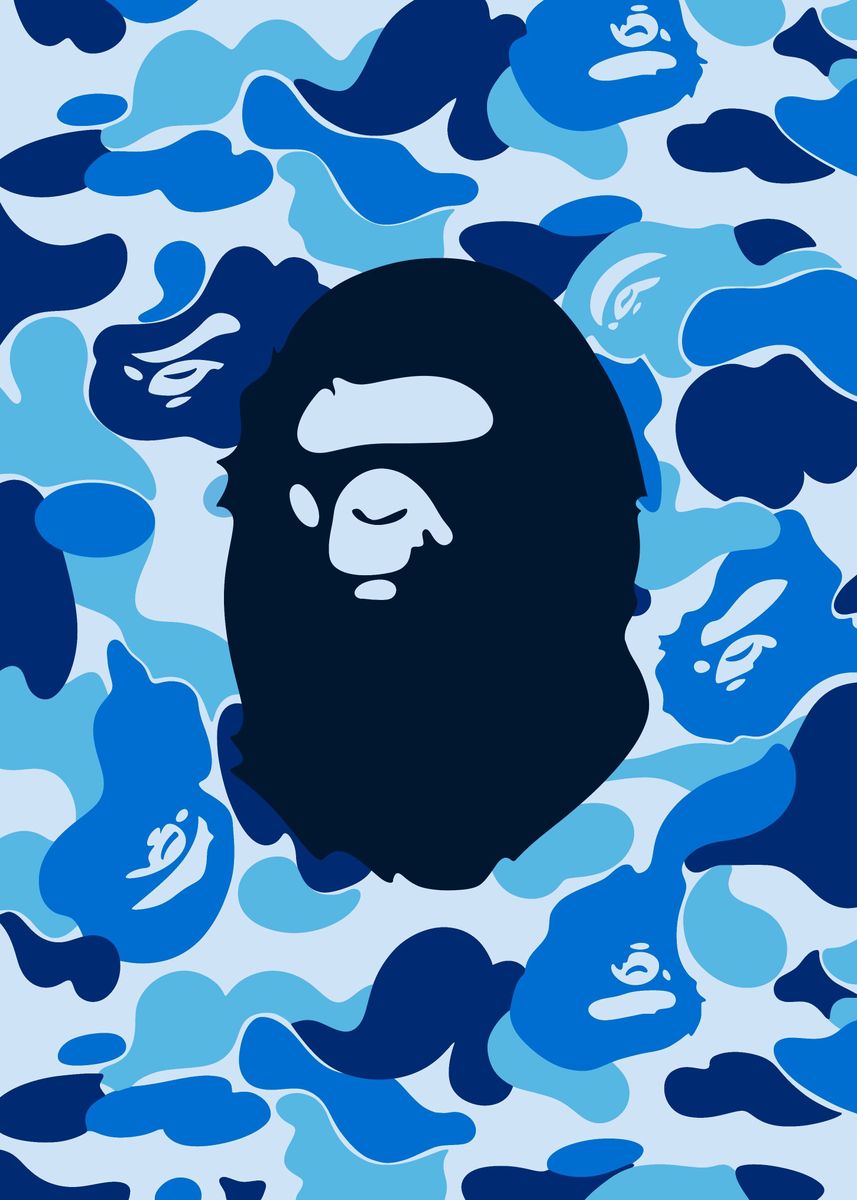 'Bape como monkey' Poster, picture, metal print, paint by Biopic Studio ...