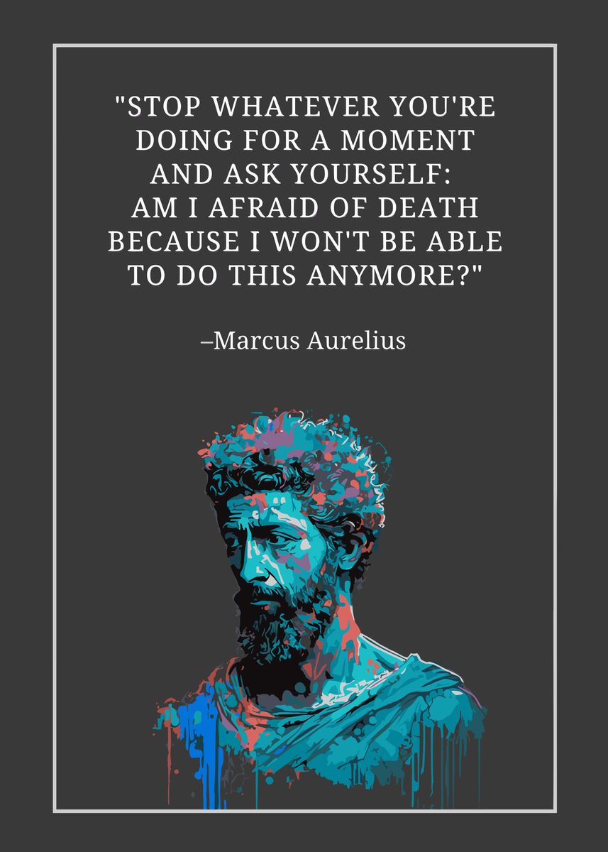 'Marcus Aurelius Quote' Poster by Nova Official Art | Displate