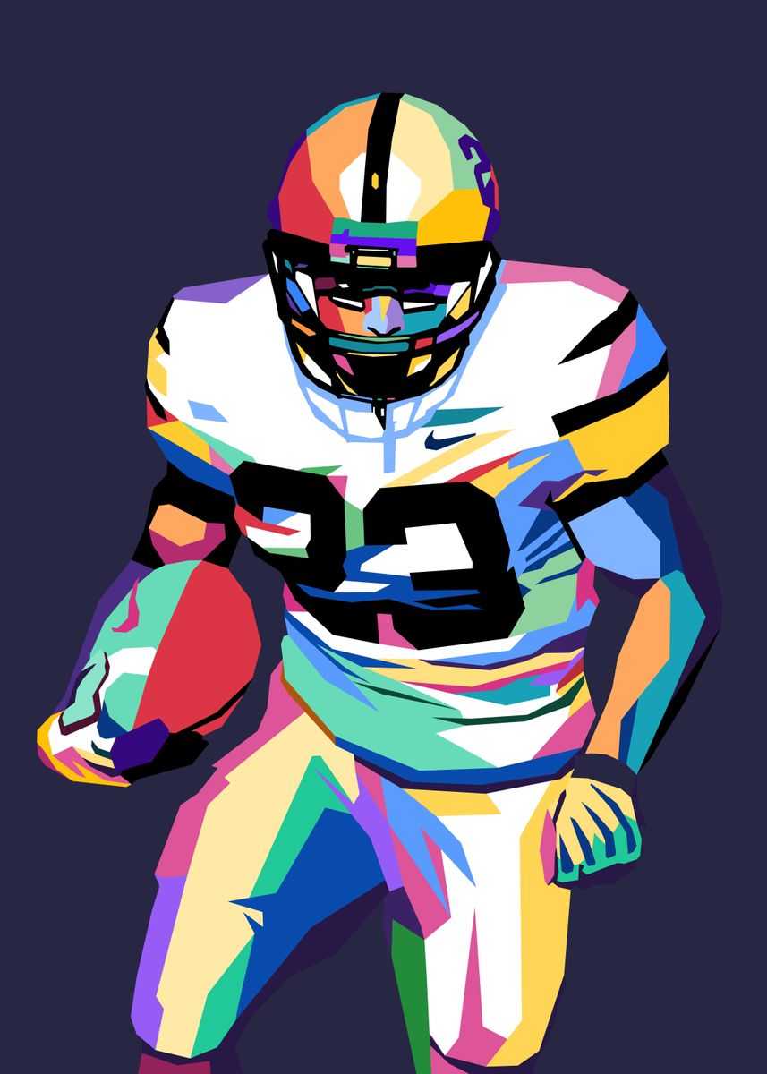 'American Football Pop Art' Poster, picture, metal print, paint by Ro ...