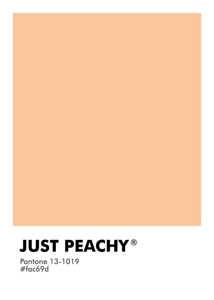 'PANTONE JUST PEACHY' Poster, picture, metal print, paint by Masahiro ...