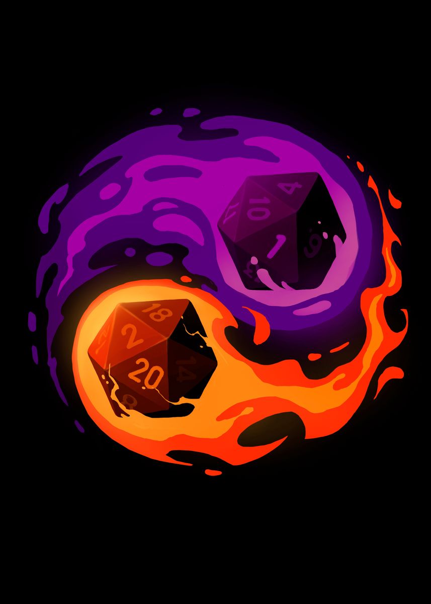 'Role Playing Game Dice ' Poster, picture, metal print, paint by Blanca ...