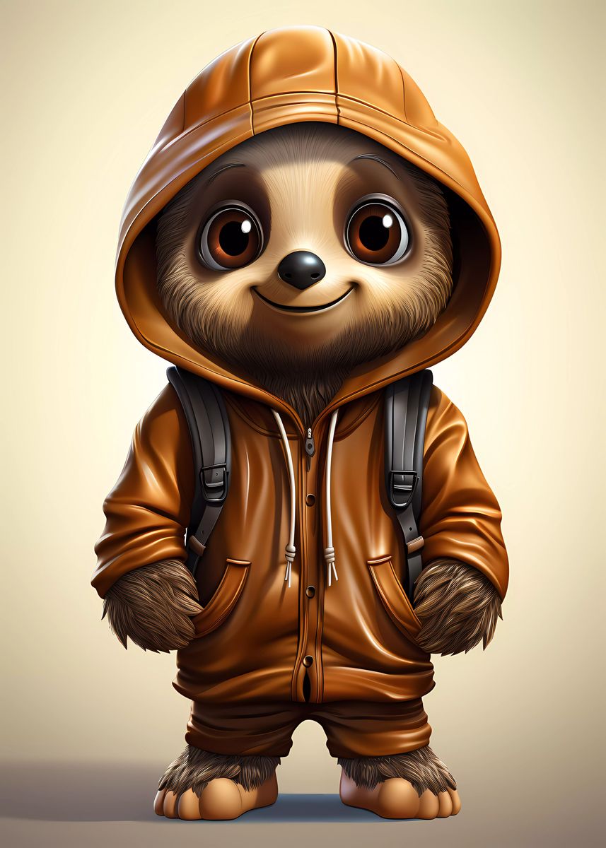 'Sloth' Poster, picture, metal print, paint by Hexor | Displate