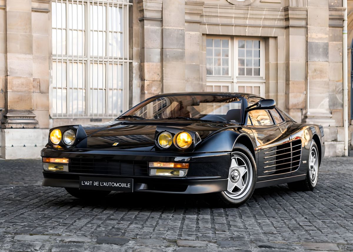 '1984 Ferrari Testarossa' Poster by Retro Wave Art | Displate