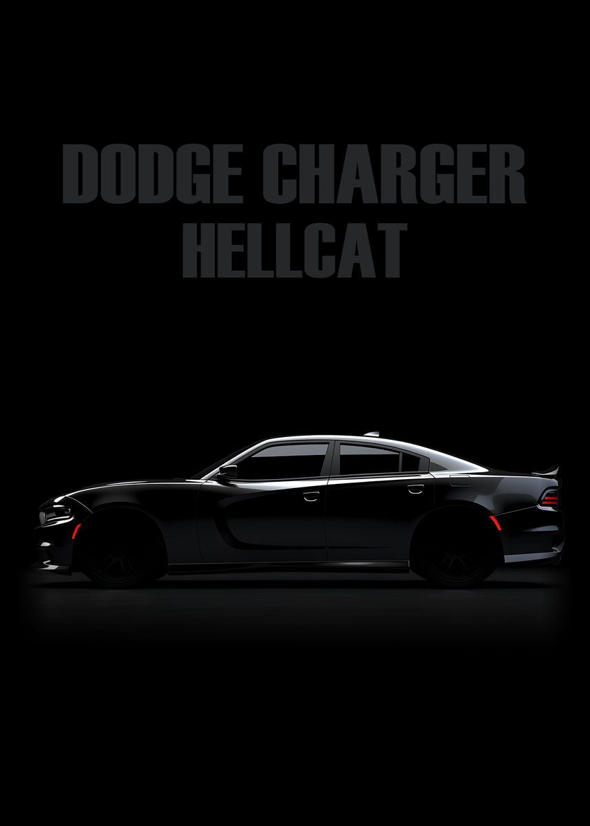 'Muscle Cars Hellcat' Poster, picture, metal print, paint by Masje ...