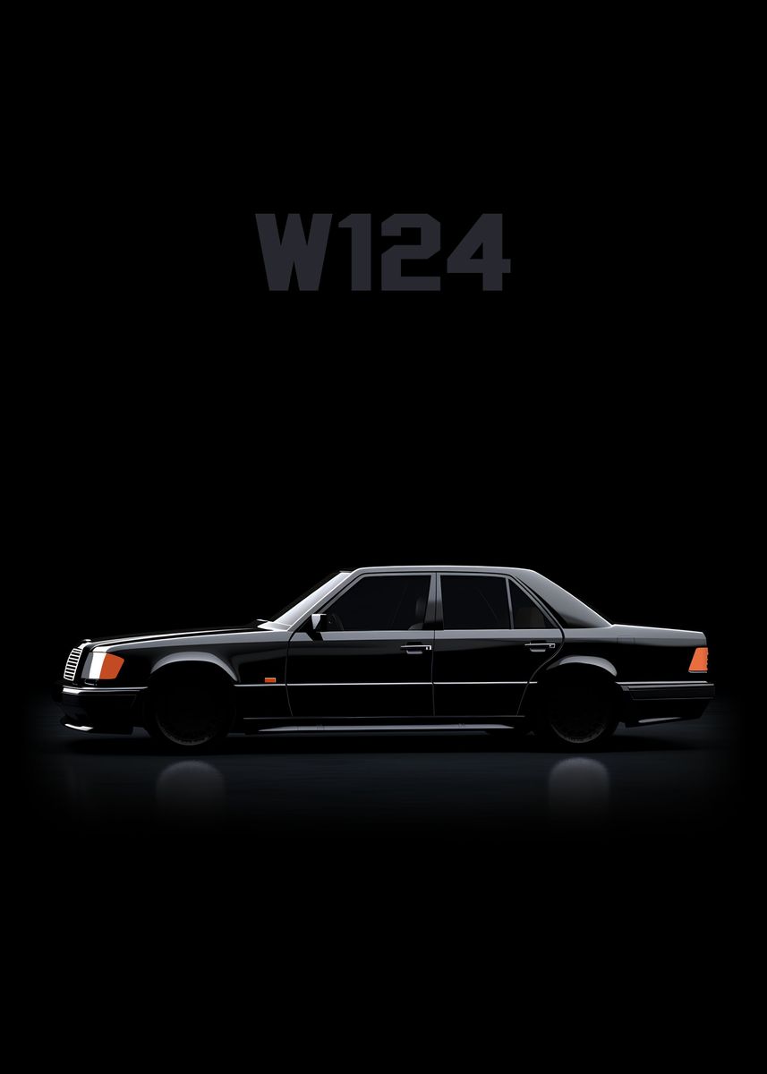 'W124 Classic Cars' Poster, picture, metal print, paint by Masje Studio ...