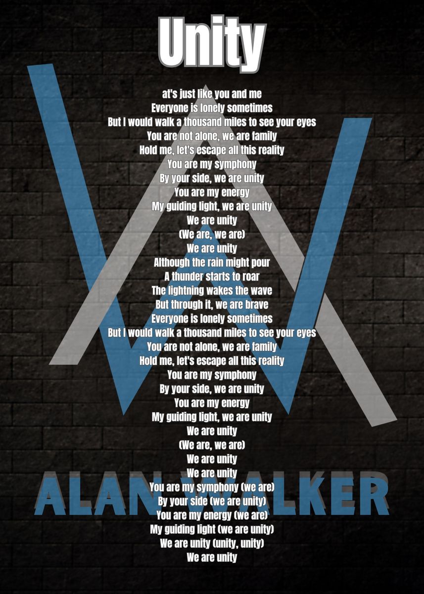 'Unity Song Title ' Poster, picture, metal print, paint by Wijaki Thaisusuken | Displate