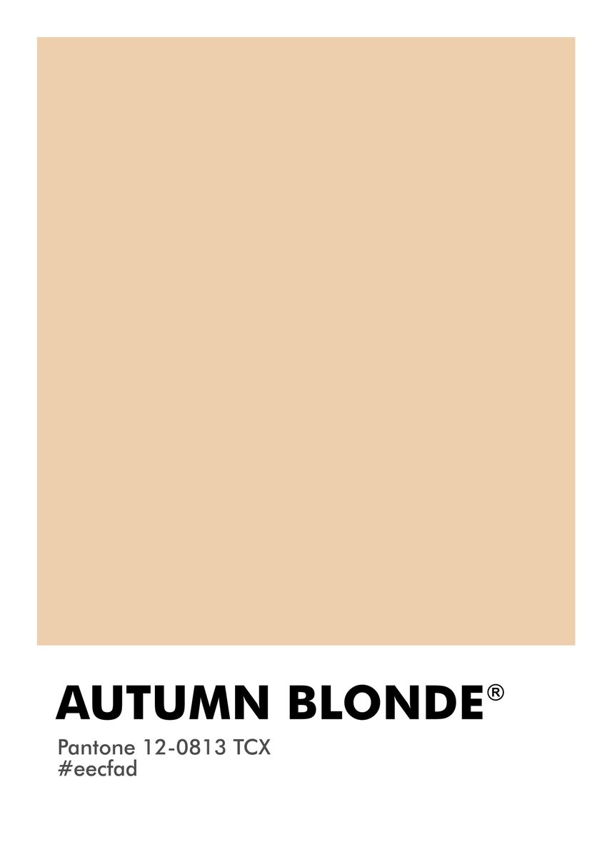 'PANTONE AUTUMN BLONDE' Poster, picture, metal print, paint by Masahiro ...