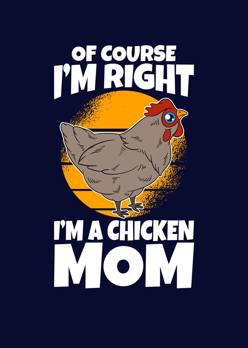 'Funny Chicken Pun' Poster, picture, metal print, paint by MzumO | Displate