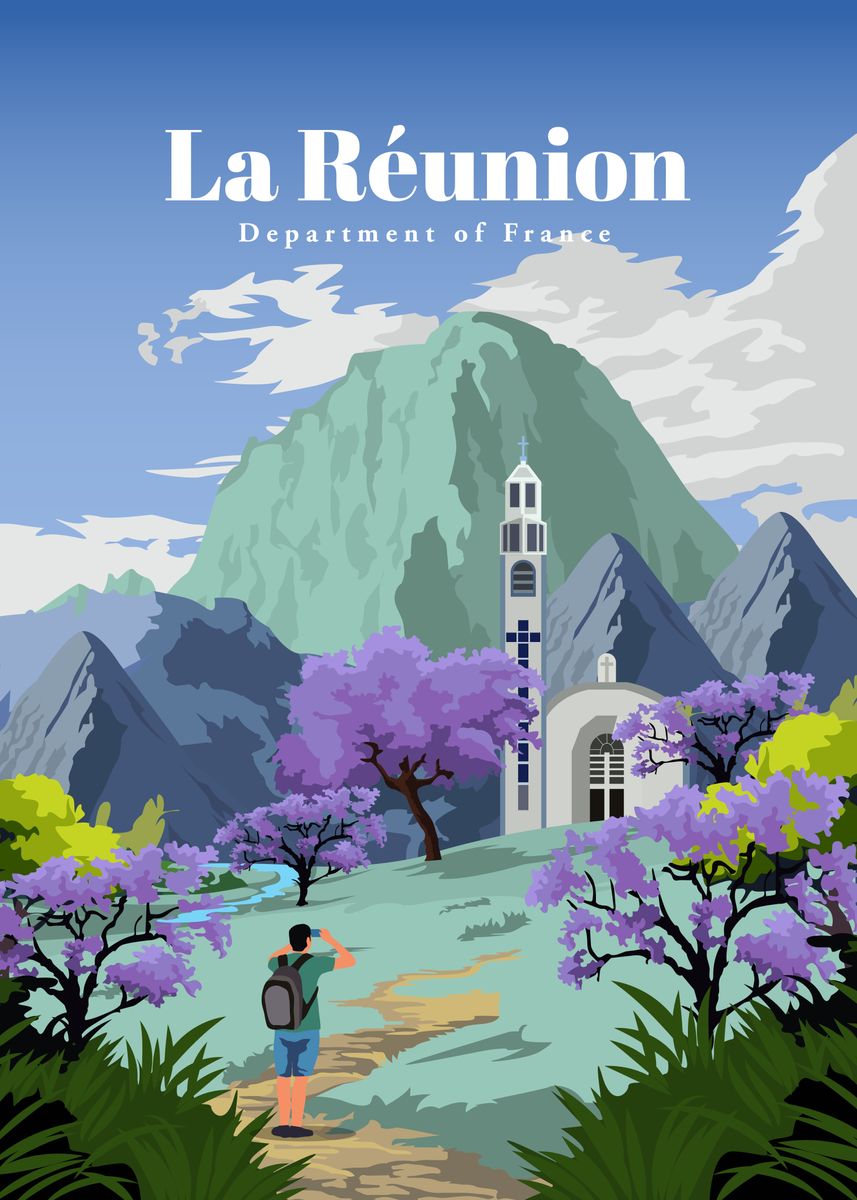 'Travel to La Reunion' Poster, picture, metal print, paint by Studio ...
