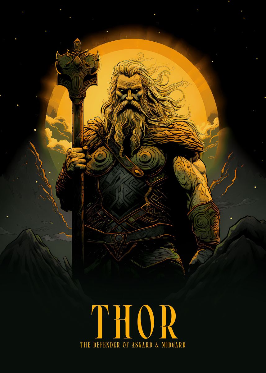 'Thor Poster' Poster, picture, metal print, paint by Posterium Wall Art ...
