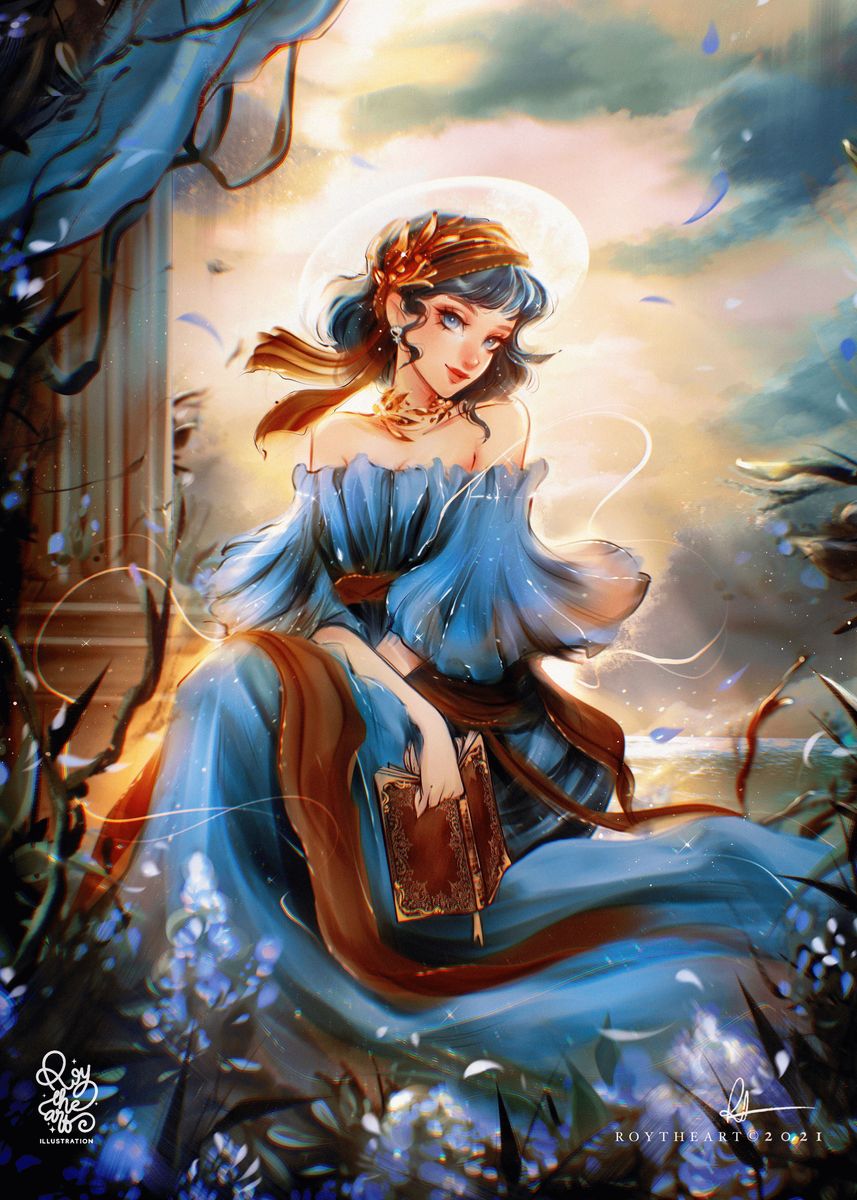 'Aqua Guardian Princess' Poster, picture, metal print, paint by ROY THE ...