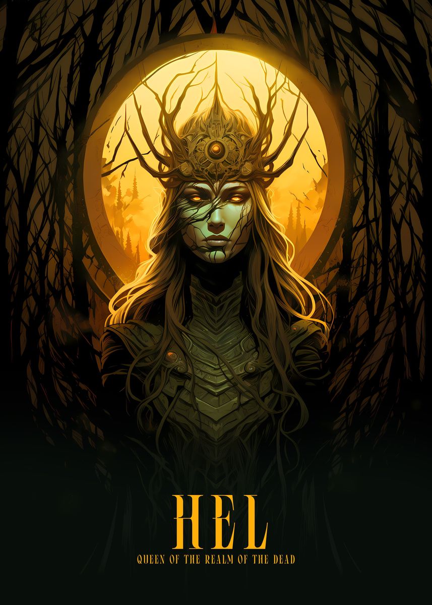 'Hel Poster' Poster, picture, metal print, paint by Posterium Wall Art ...