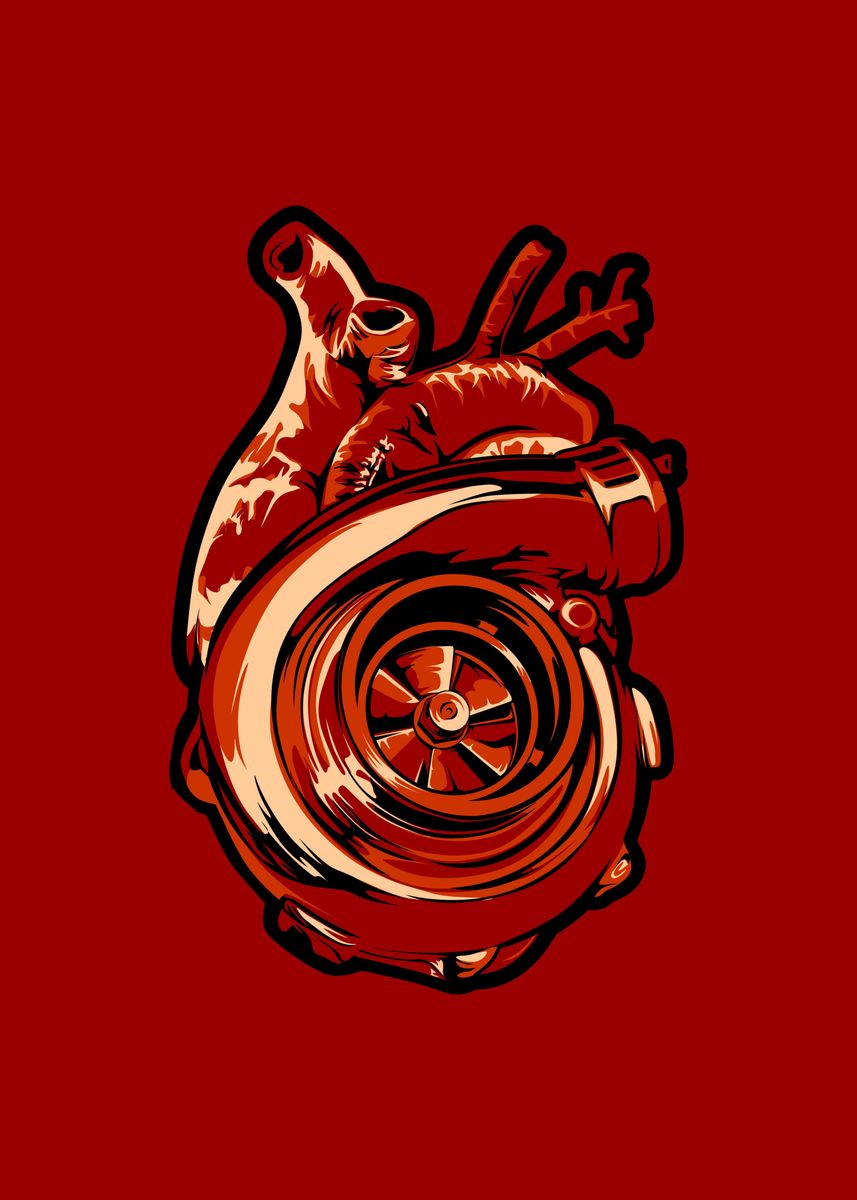 'Car heart Super Car' Poster, picture, metal print, paint by TopBuset ...