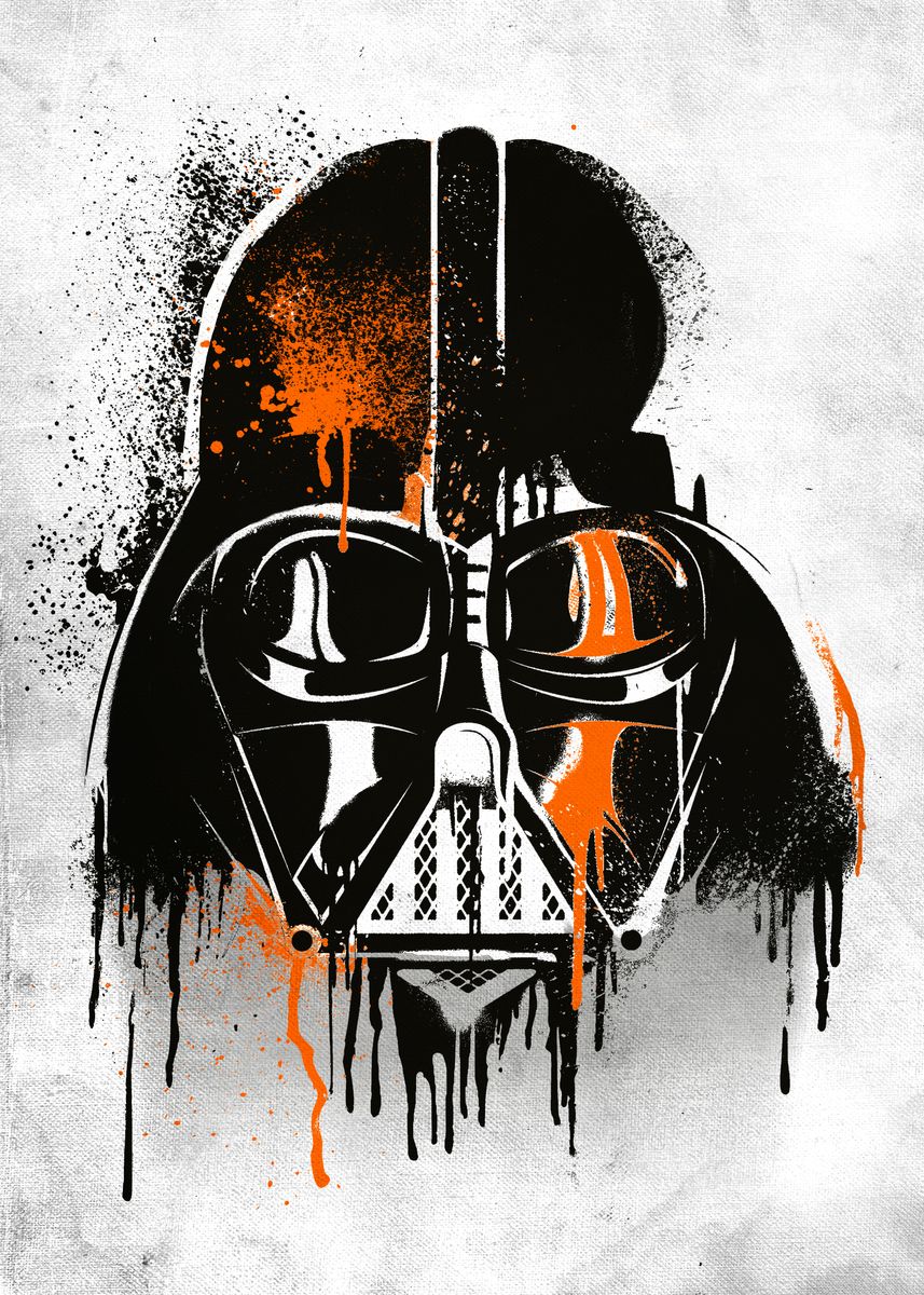 'Lord Graffiti Helmet' Poster, picture, metal print, paint by Star Wars ...
