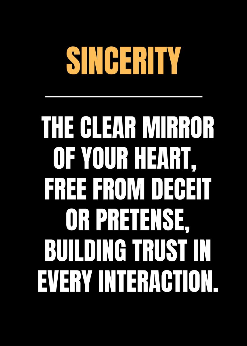 'Sincerity Definition' Poster, picture, metal print, paint by Neo ...