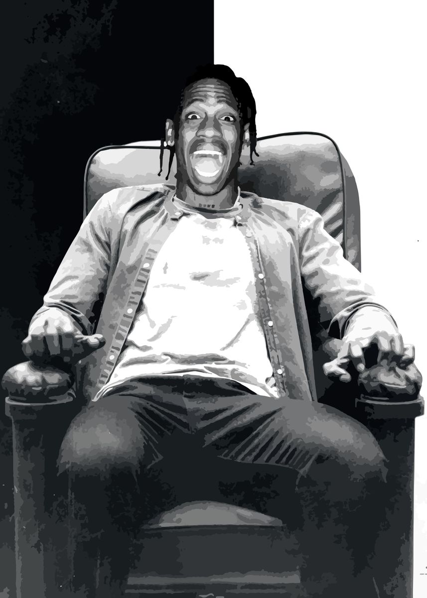 'Travis scott' Poster, picture, metal print, paint by jason woodart ...