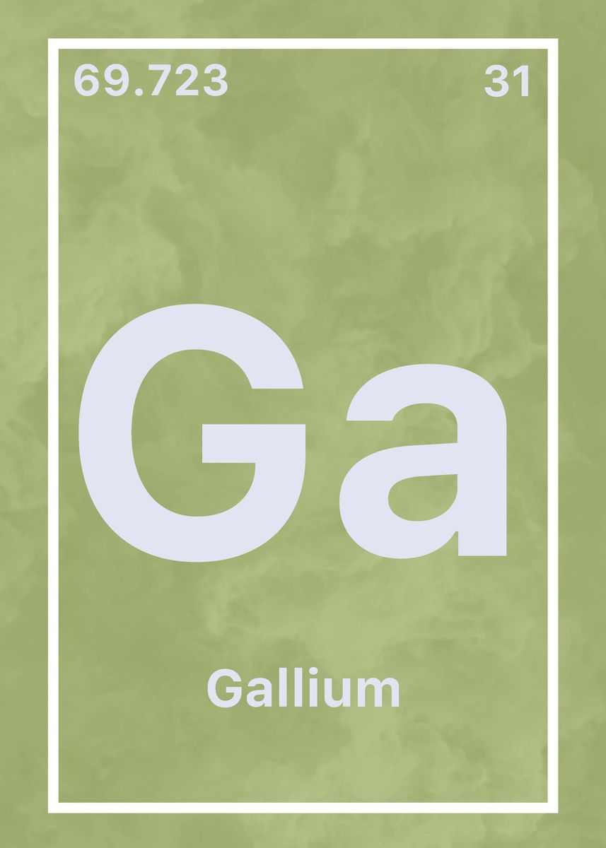 'Gallium' Poster, picture, metal print, paint by Tim | Displate
