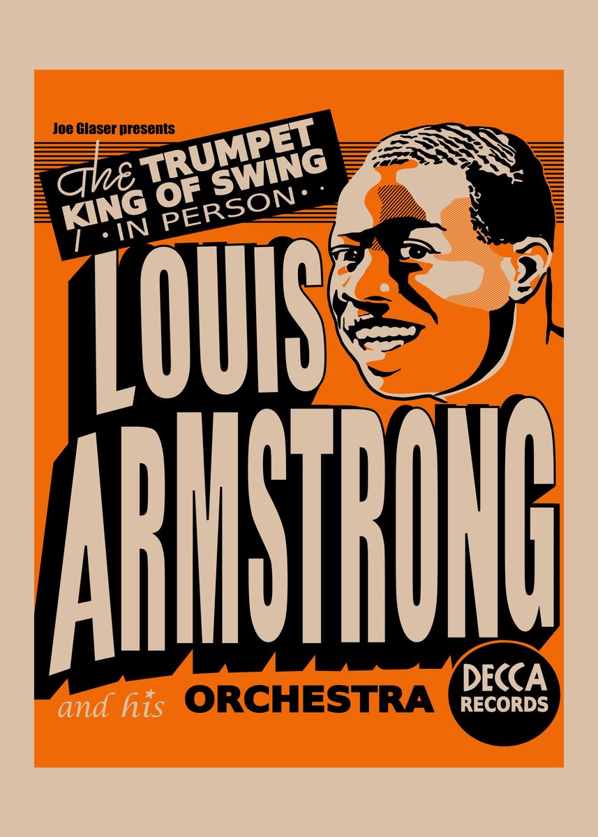 'Louis Armstrong' Poster, picture, metal print, paint by Nathascha Kehl ...