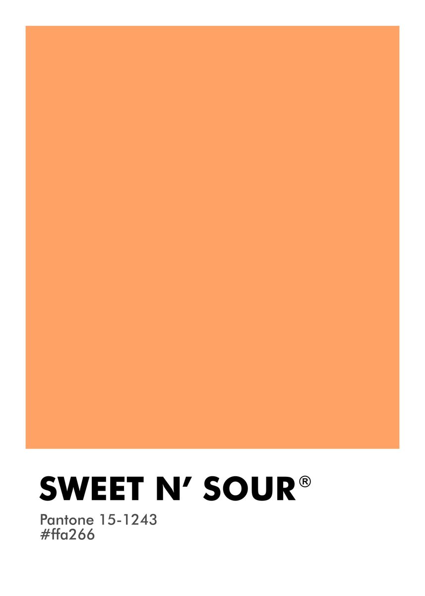'PANTONE SWEET N SOUR' Poster, picture, metal print, paint by Masahiro ...