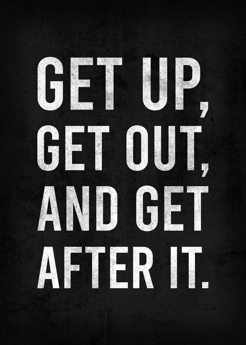 'GET UP' Poster, picture, metal print, paint by SA KE | Displate