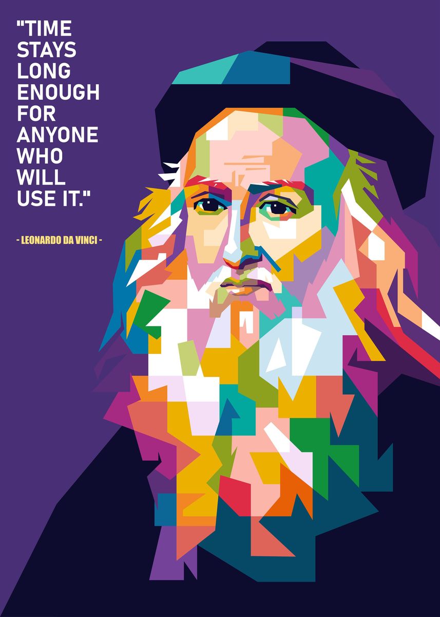 'Leonardo da Vinci Quotes' Poster, picture, metal print, paint by Mas ...