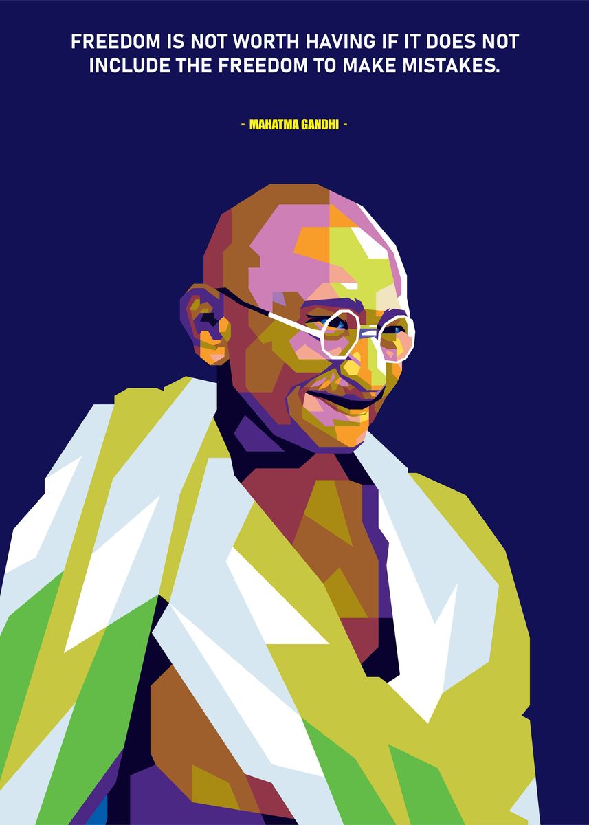 'Mahatma Gandhi Quotes' Poster, picture, metal print, paint by Robert ...