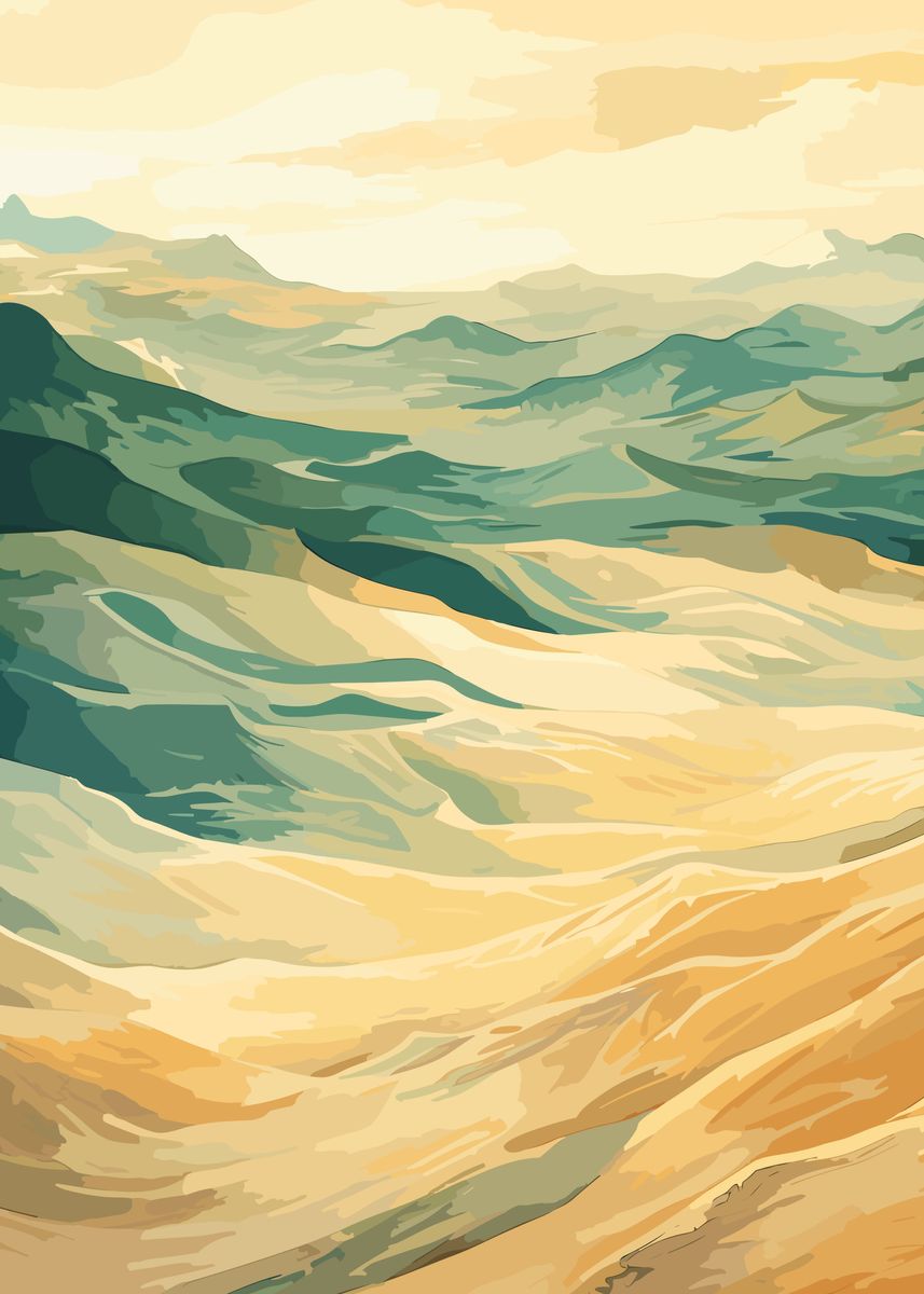 'Sunny Sand Dunes' Poster, picture, metal print, paint by Wall Art ...