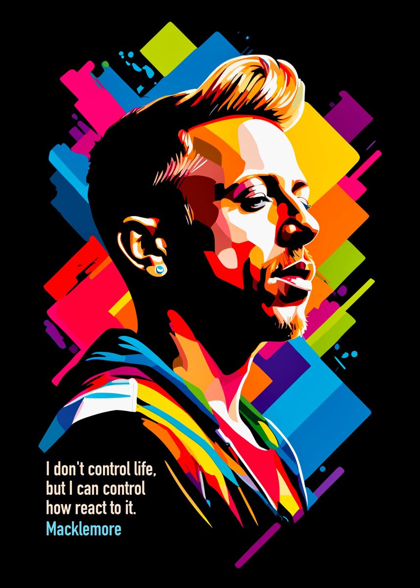 'Macklemore wpap' Poster, picture, metal print, paint by Popart PosterS ...