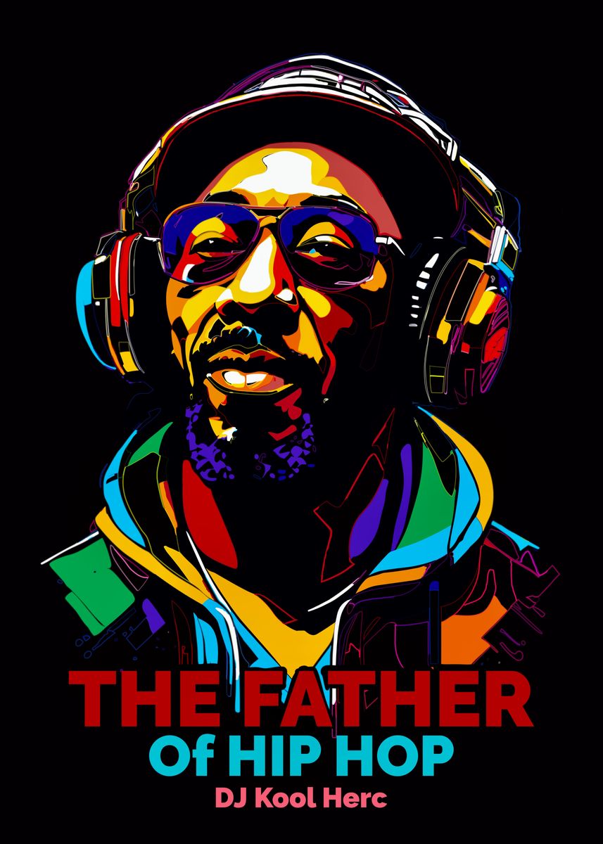 'DJ Kool Herc' Poster, picture, metal print, paint by Popart PosterS ...