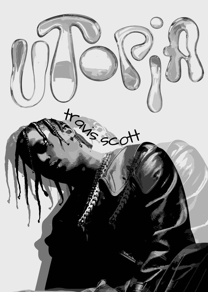 'Travis Scott' Poster, picture, metal print, paint by Dimitri Bertan ...