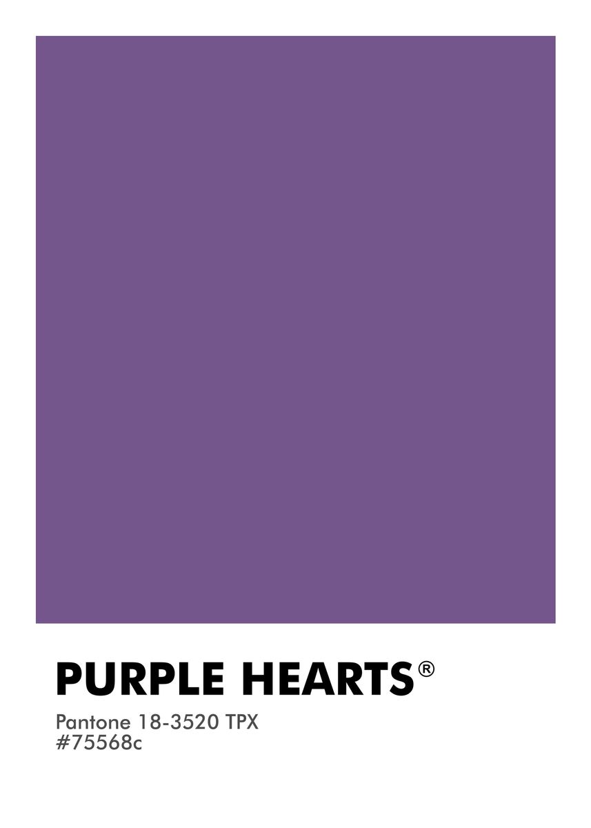 'PANTONE PURPLE HEARTS' Poster, picture, metal print, paint by Masahiro ...